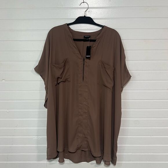 torrid | Tops | Nwt Torrid Plus Size 6x Tunic Top Long Flowy Sheer ...
